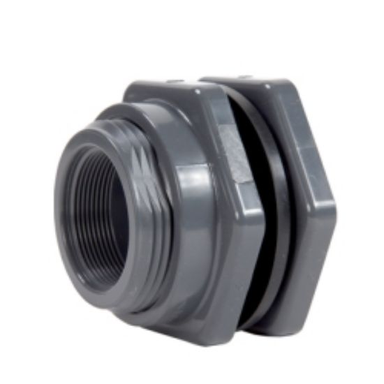 Agrico Plastiques | 3" PVC Bulkhead Fitting with Viton Gasket