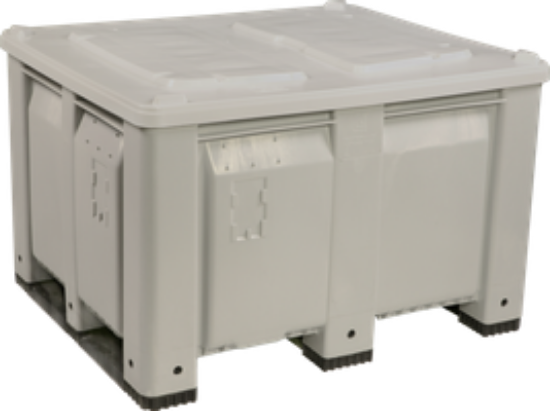 Agrico Plastics | Combo Bin Lid | Gray 40 x 48 | Agrico Plastics