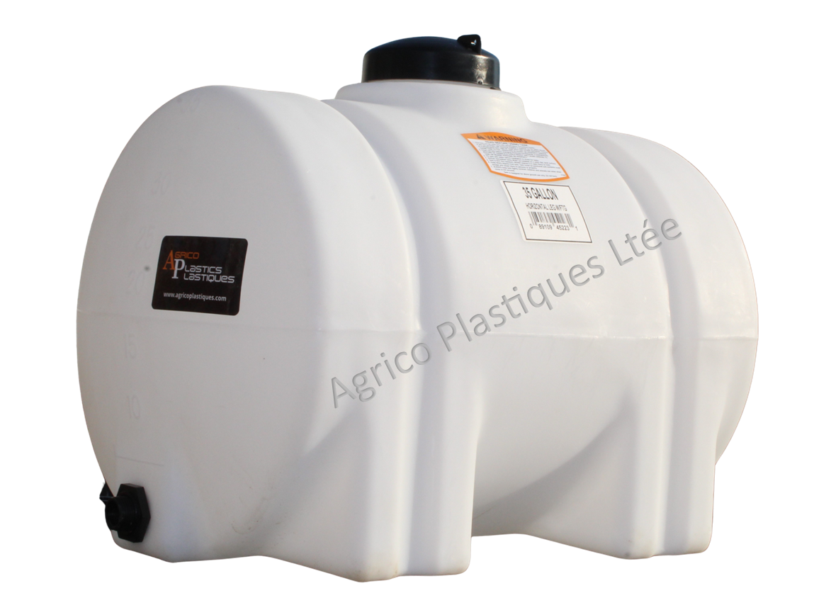 Agrico Plastiques | Réservoir Plastique | Horizontal 35 gallons | Eau ...