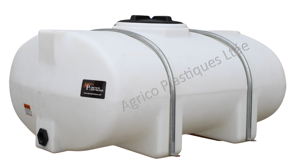 Agrico Plastiques | Réservoir Plastique | Horizontal 335 Gallons US ...