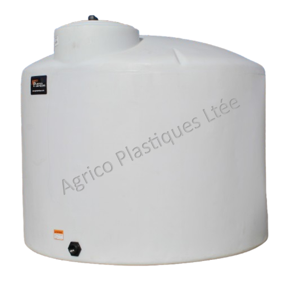 Agrico Plastics | Plastic tank | Vertical Close Top 1700 US Gallons ...