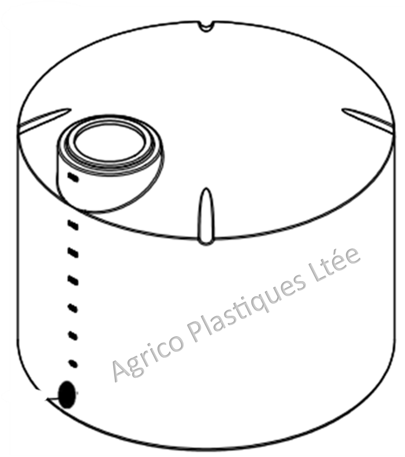 Agrico Plastics | Plastic tank | Vertical Close Top 1700 US Gallons ...