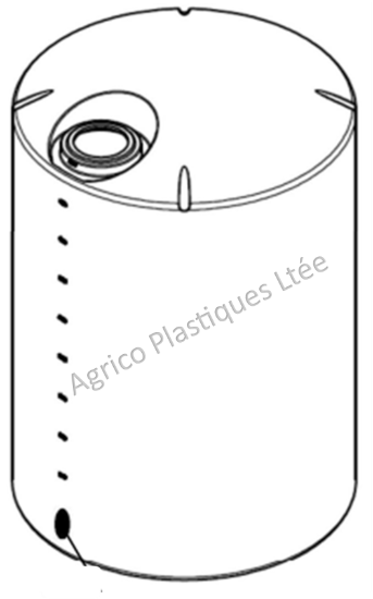 Agrico Plastics | Plastic tank | Vertical Close Top 5000 US Gallons ...