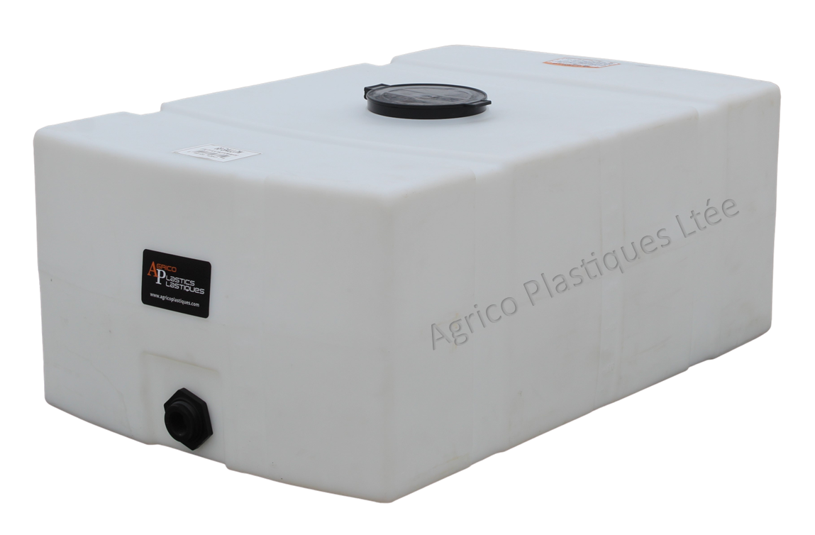 Agrico Plastiques | Réservoir Plastique 70 Gallons | Rectangulaire ...
