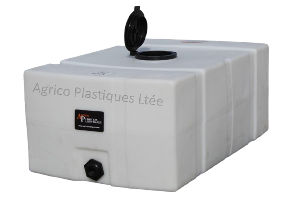 Agrico Plastiques | Réservoir Plastique 70 Gallons | Rectangulaire ...