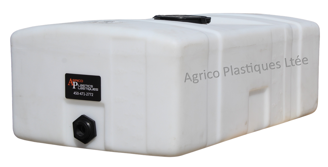 Agrico Plastiques | Réservoir Plastique 50 Gallons | Rectangulaire ...