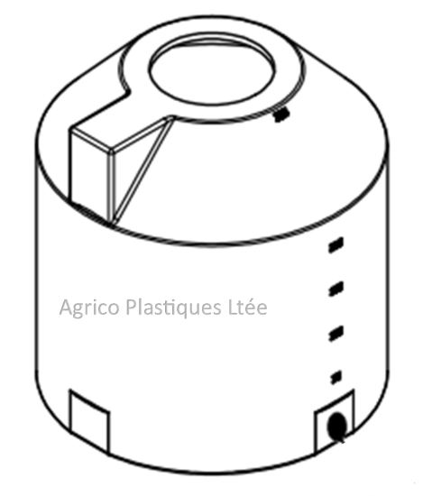 Agrico Plastics | Plastic tank | Vertical Close Top 305 US Gallons ...
