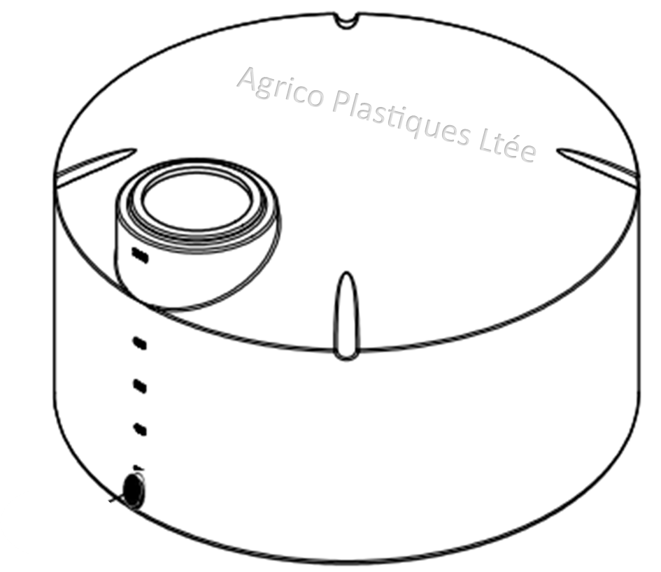 Agrico Plastics | Plastic tank | Vertical Close Top 1100 US Gallons ...