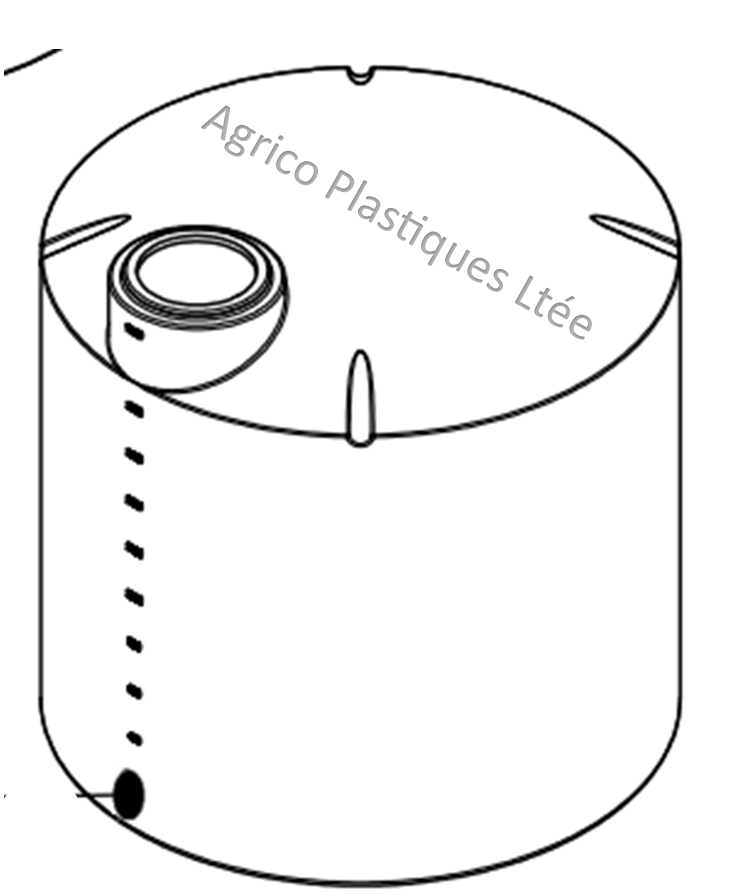 Agrico Plastics | Plastic tank | Vertical Close Top 2500 US Gallons ...