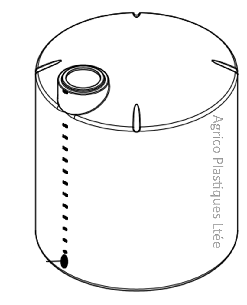 Agrico Plastics | Plastic tank | Vertical Close Top 3000 US Gallons ...