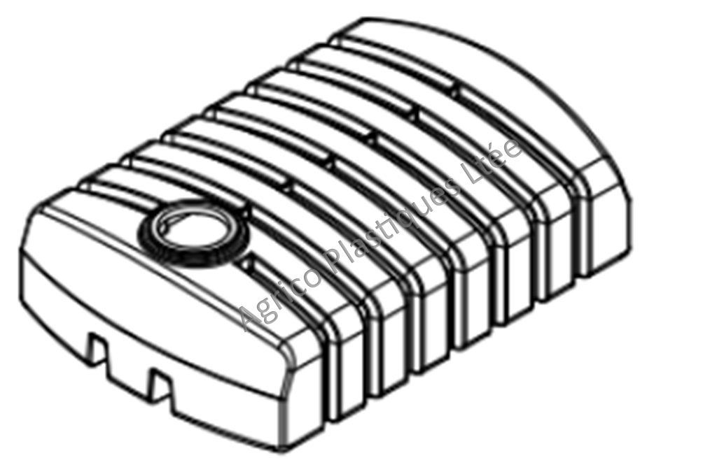 Agrico Plastics | Plastic Tank | Low Profile Rectangular 1300 Gallons ...